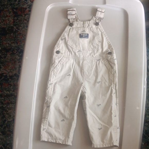 OshKosh B'gosh | Bottoms | Osh Kosh Paper Airplane Print Overalls ...